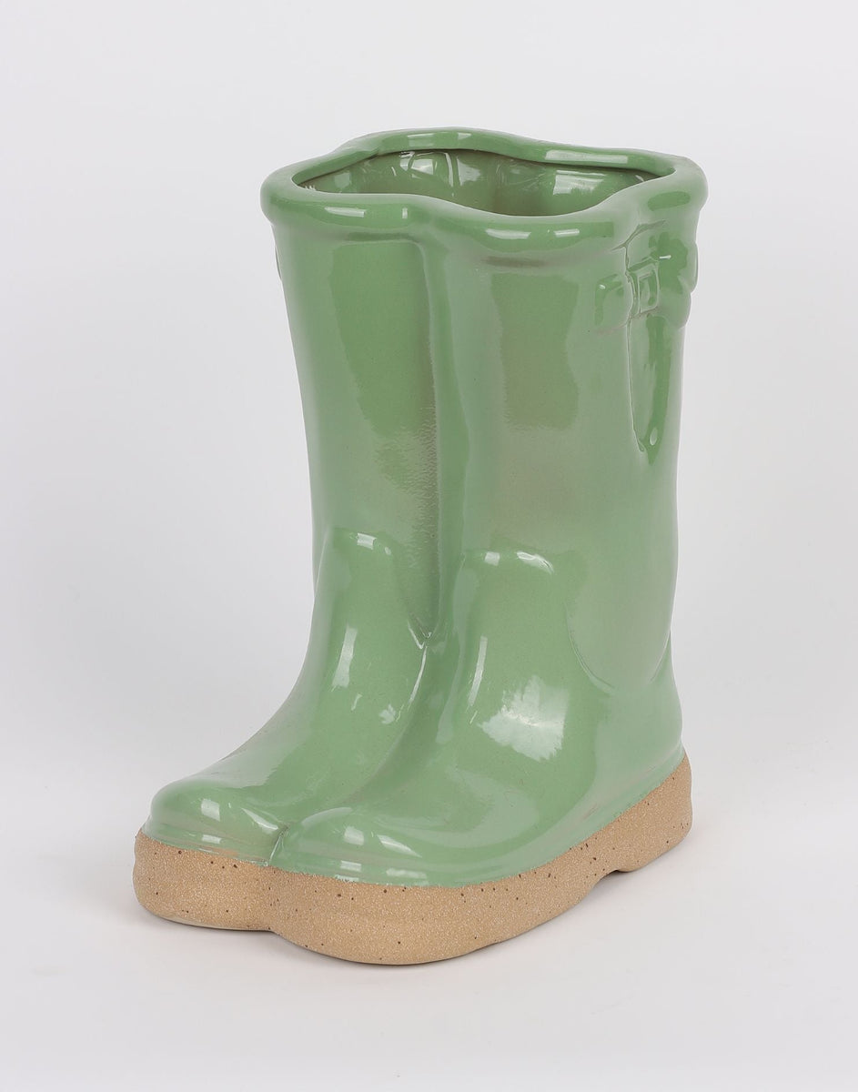 6.5*4.75*8 In Ceramic Rain Boots Décor – Season2Season